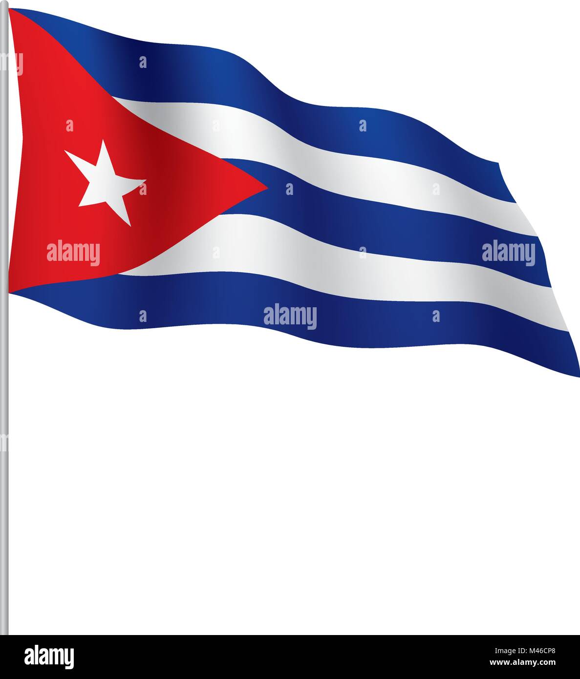 Wavy cuban flag Stock Vector Images - Alamy
