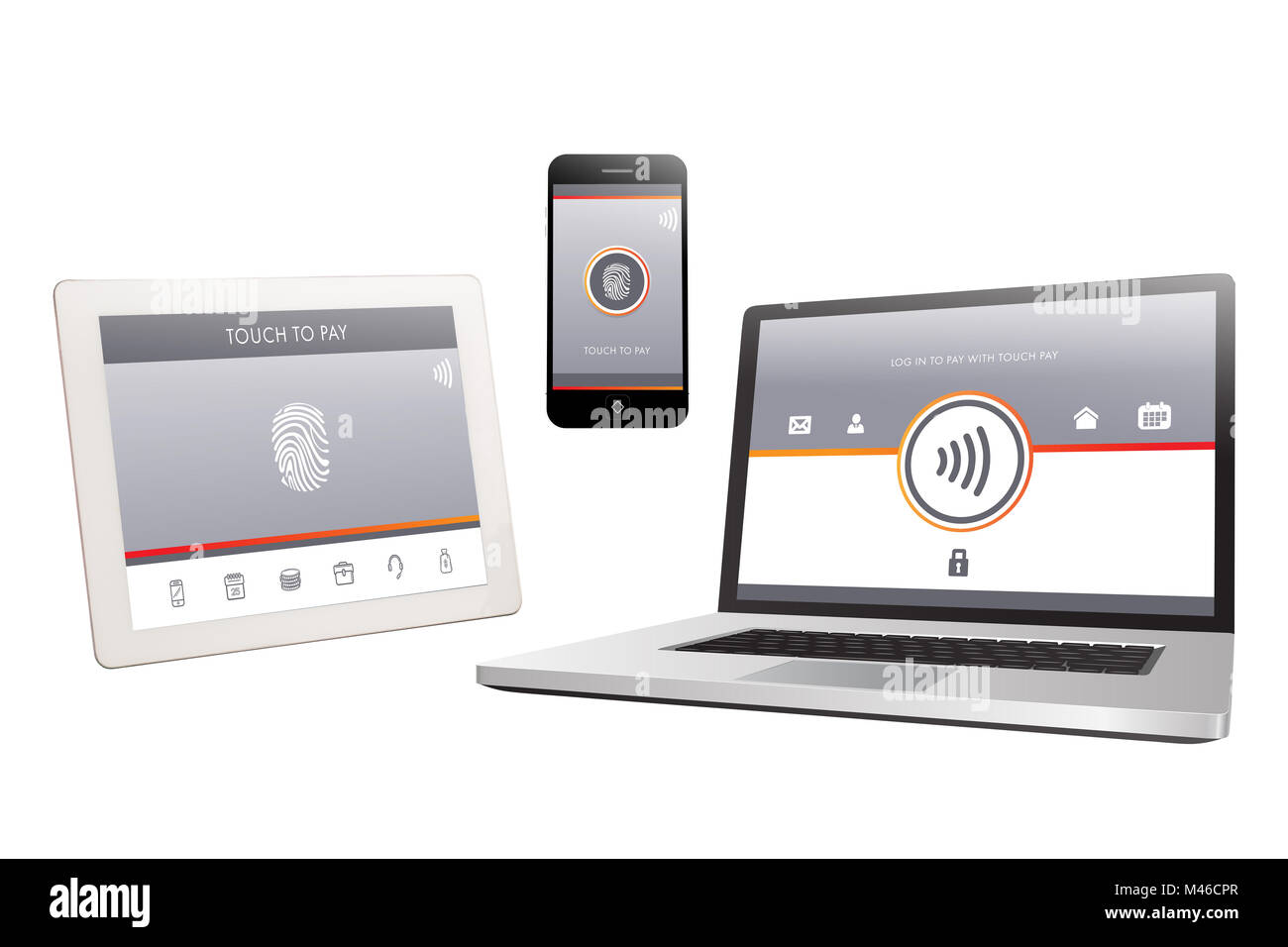 Composite image of media devices Stock Photo - Alamy