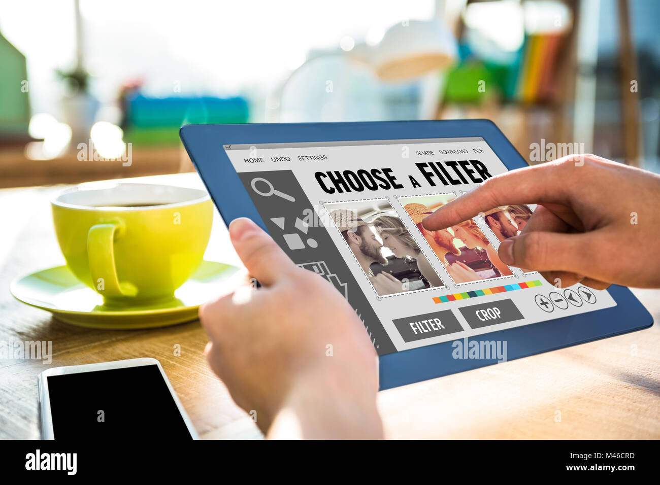 Composite image of smartphone app menu Stock Photo - Alamy