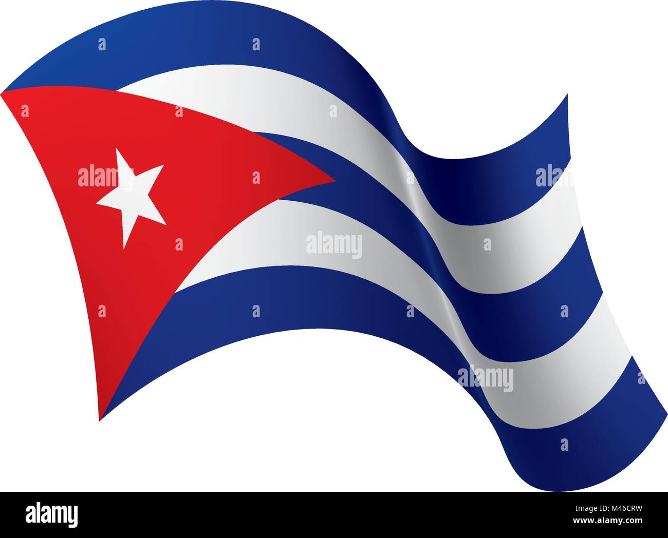 Cuba flag waving Cut Out Stock Images & Pictures - Alamy
