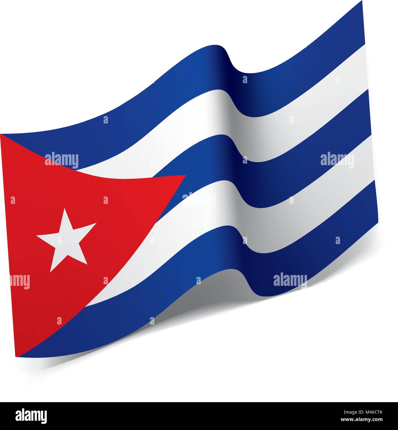 Wavy cuban flag Stock Vector Images - Alamy