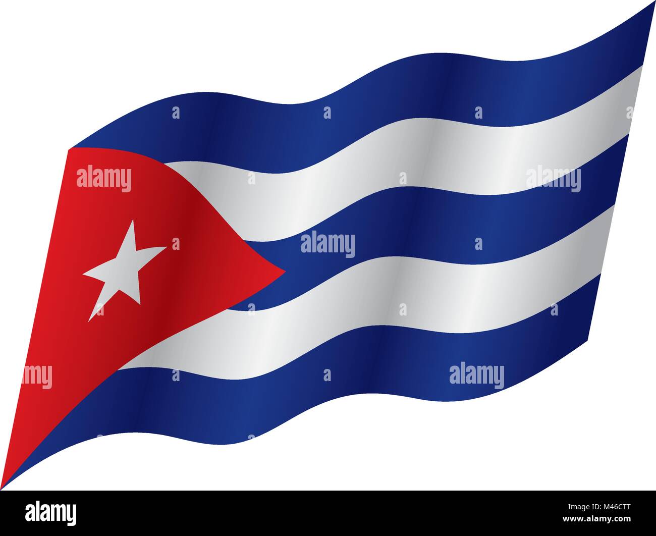 Wavy cuban flag Stock Vector Images - Alamy