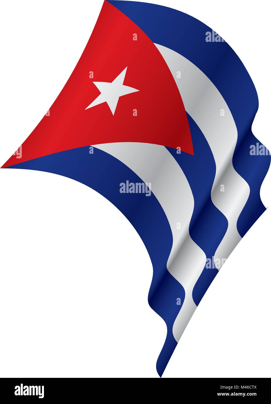 Wavy cuban flag Stock Vector Images - Alamy