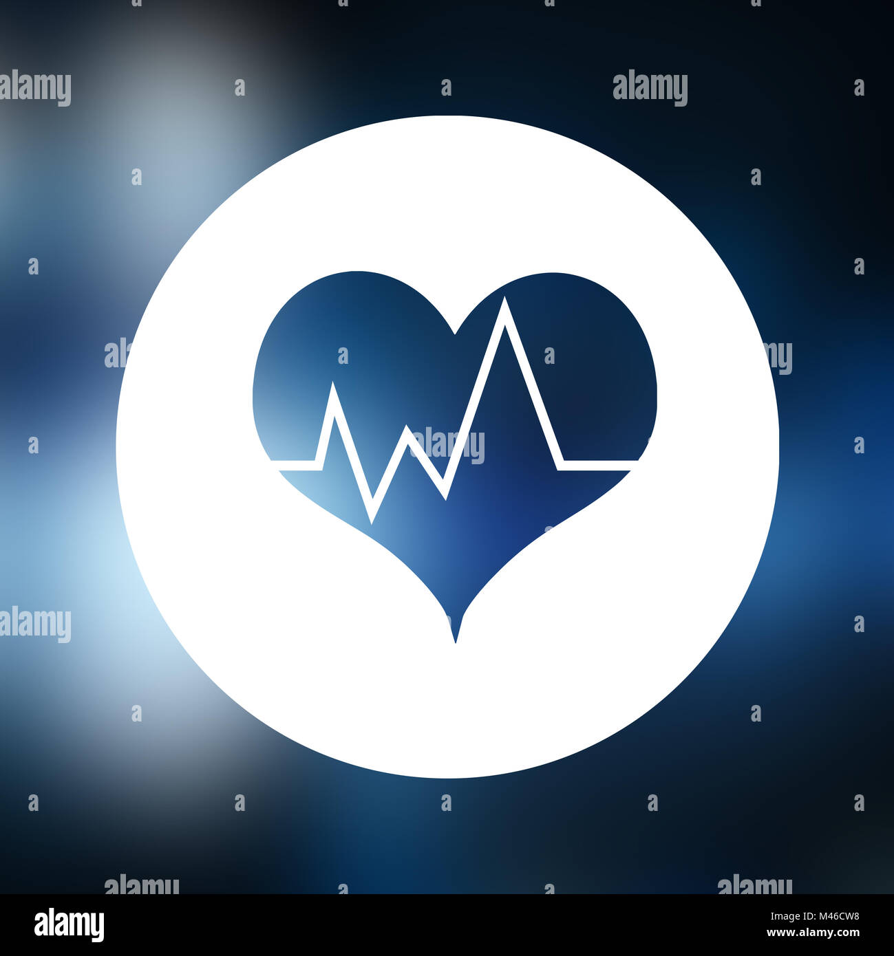 Heartbeat blue icon hi-res stock photography and images - Alamy