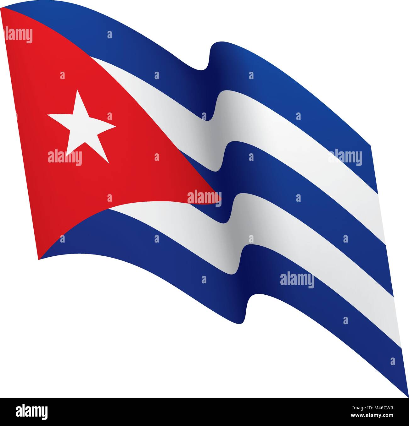 Wavy cuban flag Stock Vector Images - Alamy