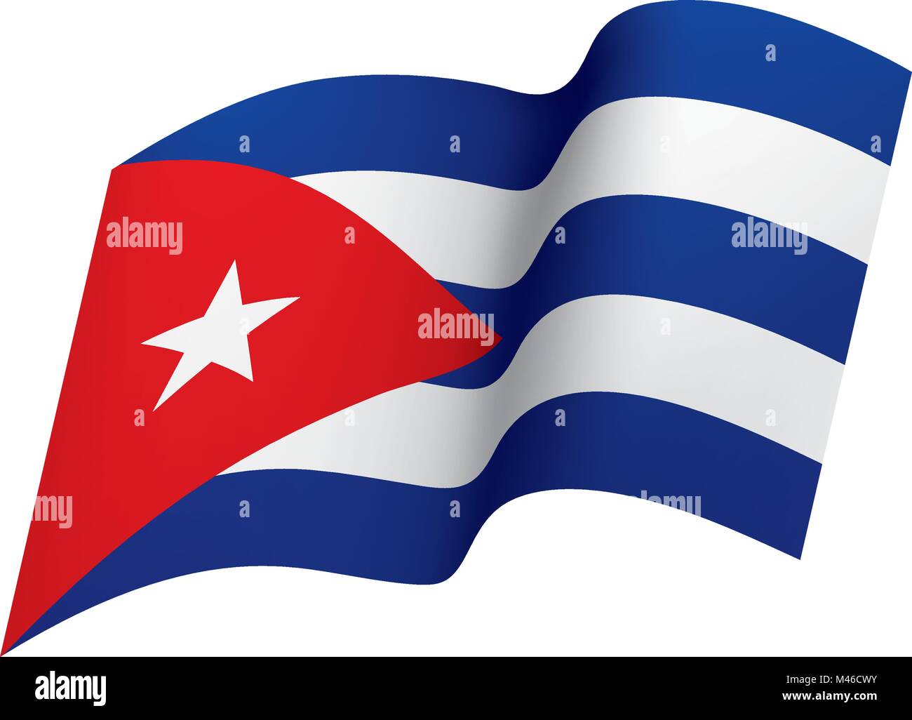 Wavy cuban flag Stock Vector Images - Alamy