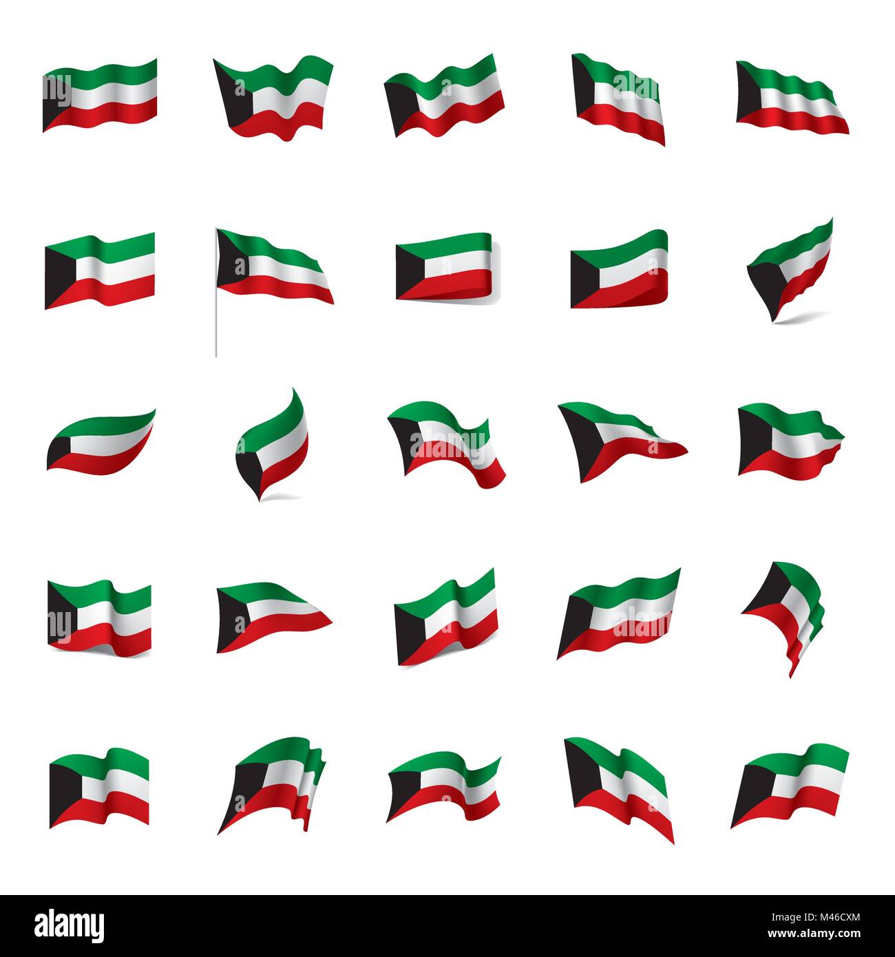 Kuwait flag, vector illustration Stock Vector Image & Art - Alamy