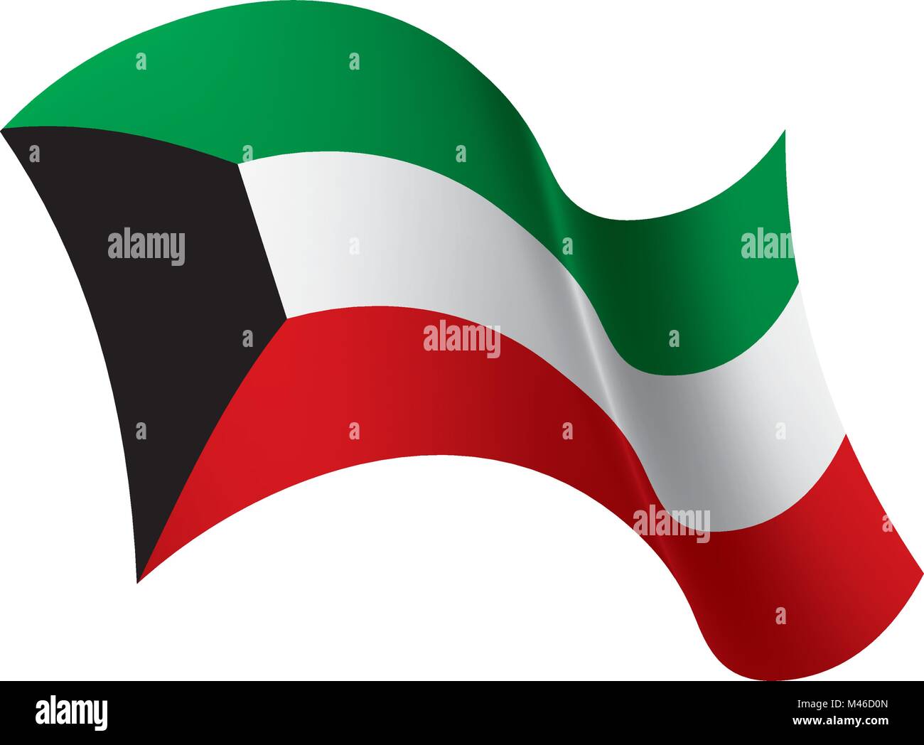 Kuwait flag, vector illustration Stock Vector Image & Art - Alamy