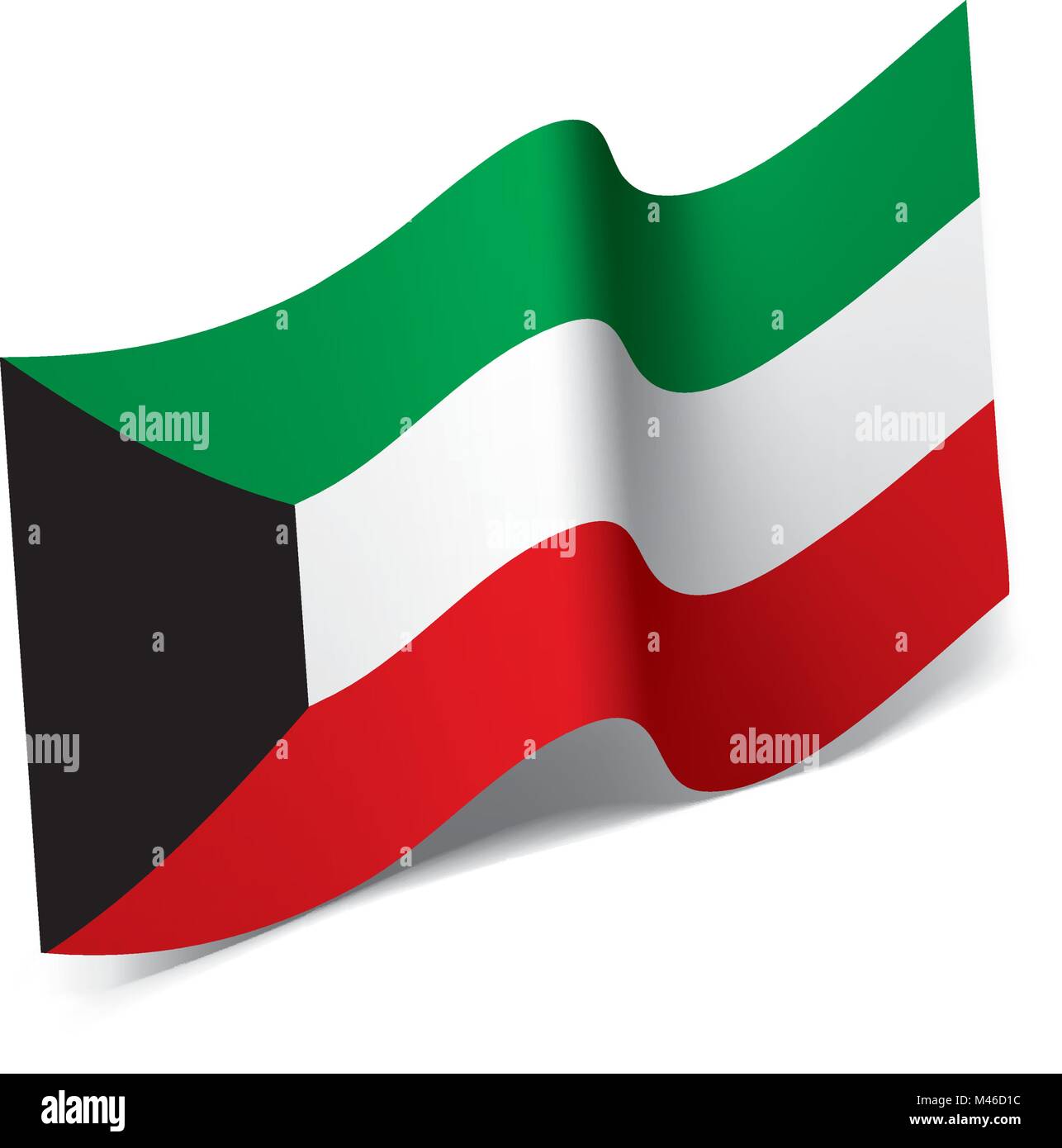 Kuwait flag, vector illustration Stock Vector Image & Art - Alamy