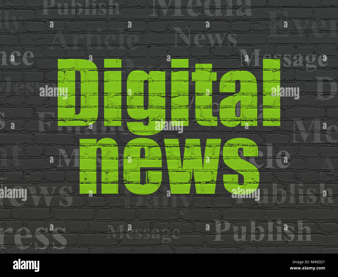 News concept: Digital News on wall background Stock Photo - Alamy