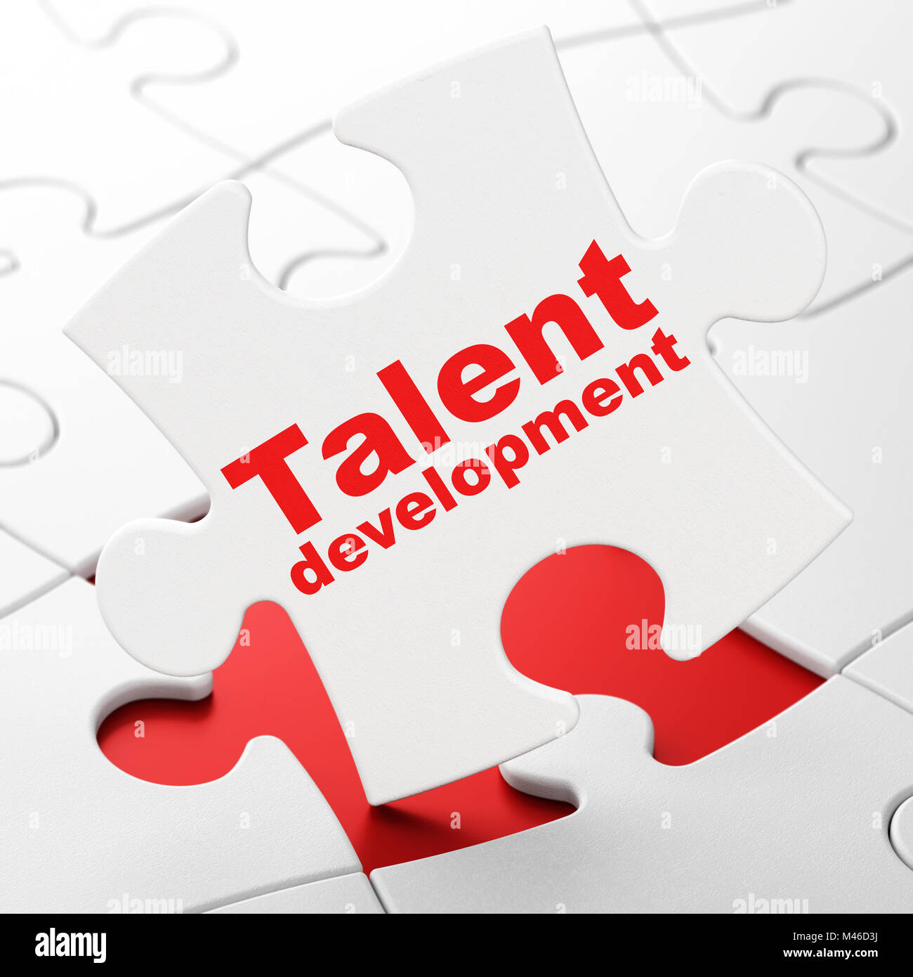 Studying concept: Talent Development on puzzle background Stock Photo ...