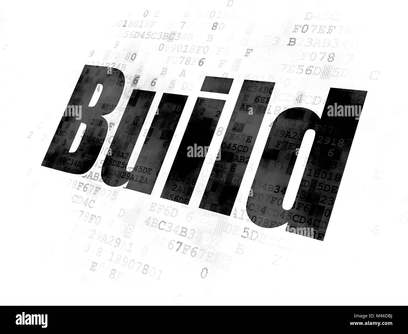 Construction concept: Build on Digital background Stock Photo - Alamy