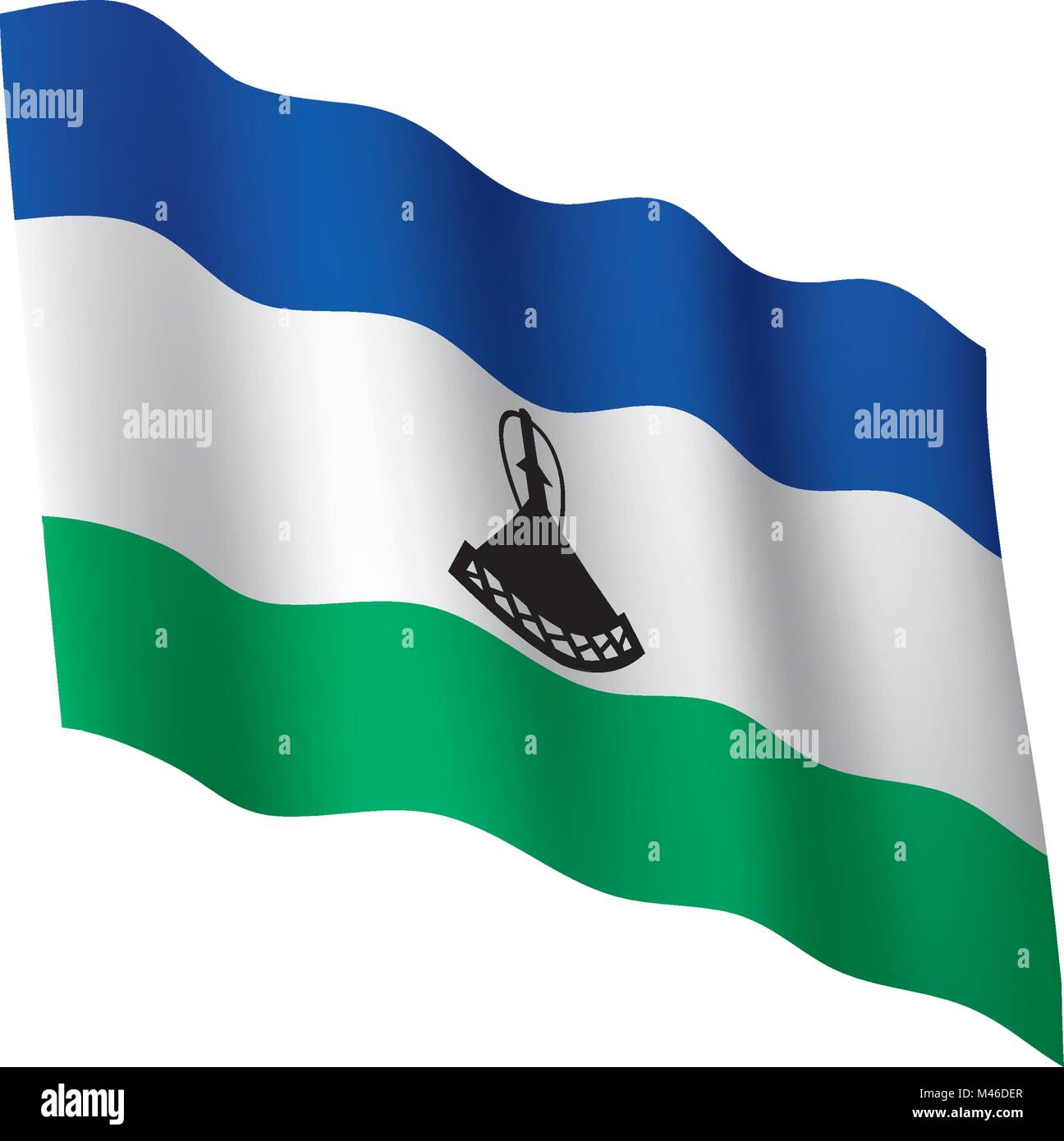 Lesotho flag, vector illustration Stock Vector Image & Art - Alamy