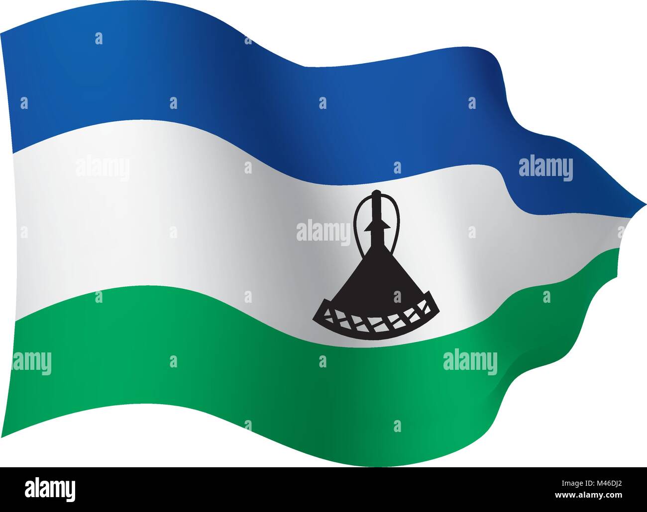 Lesotho flag, vector illustration Stock Vector Image & Art - Alamy