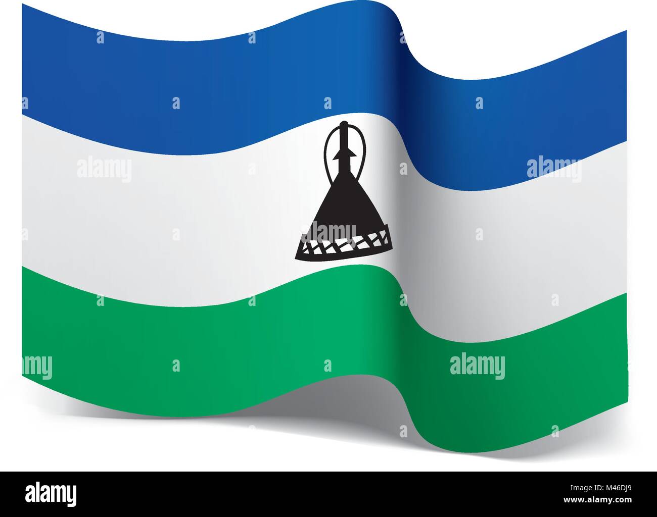 Lesotho flag, vector illustration Stock Vector Image & Art - Alamy