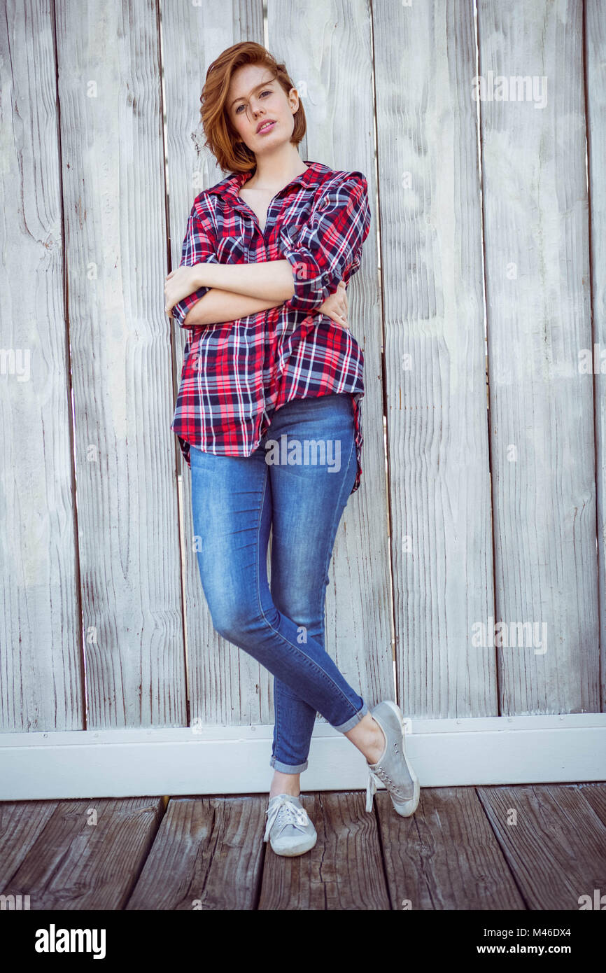 full length shot of a beautiful hipster woman Stock Photo - Alamy