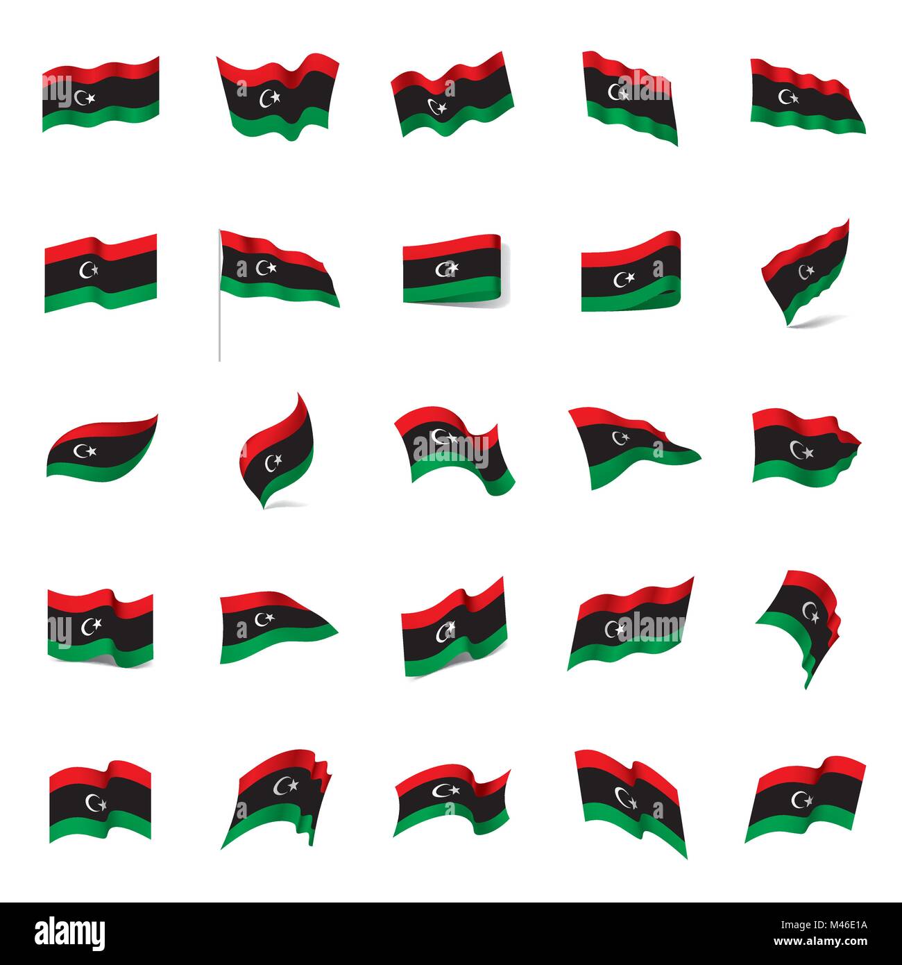 Libya flag, vector illustration Stock Vector Image & Art - Alamy