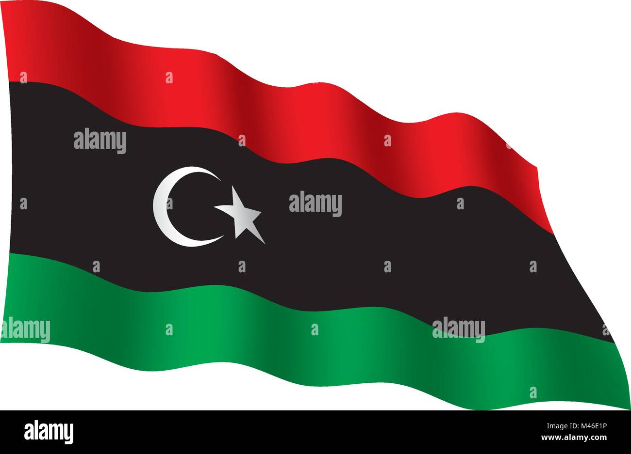 Libya flag, vector illustration Stock Vector Image & Art - Alamy