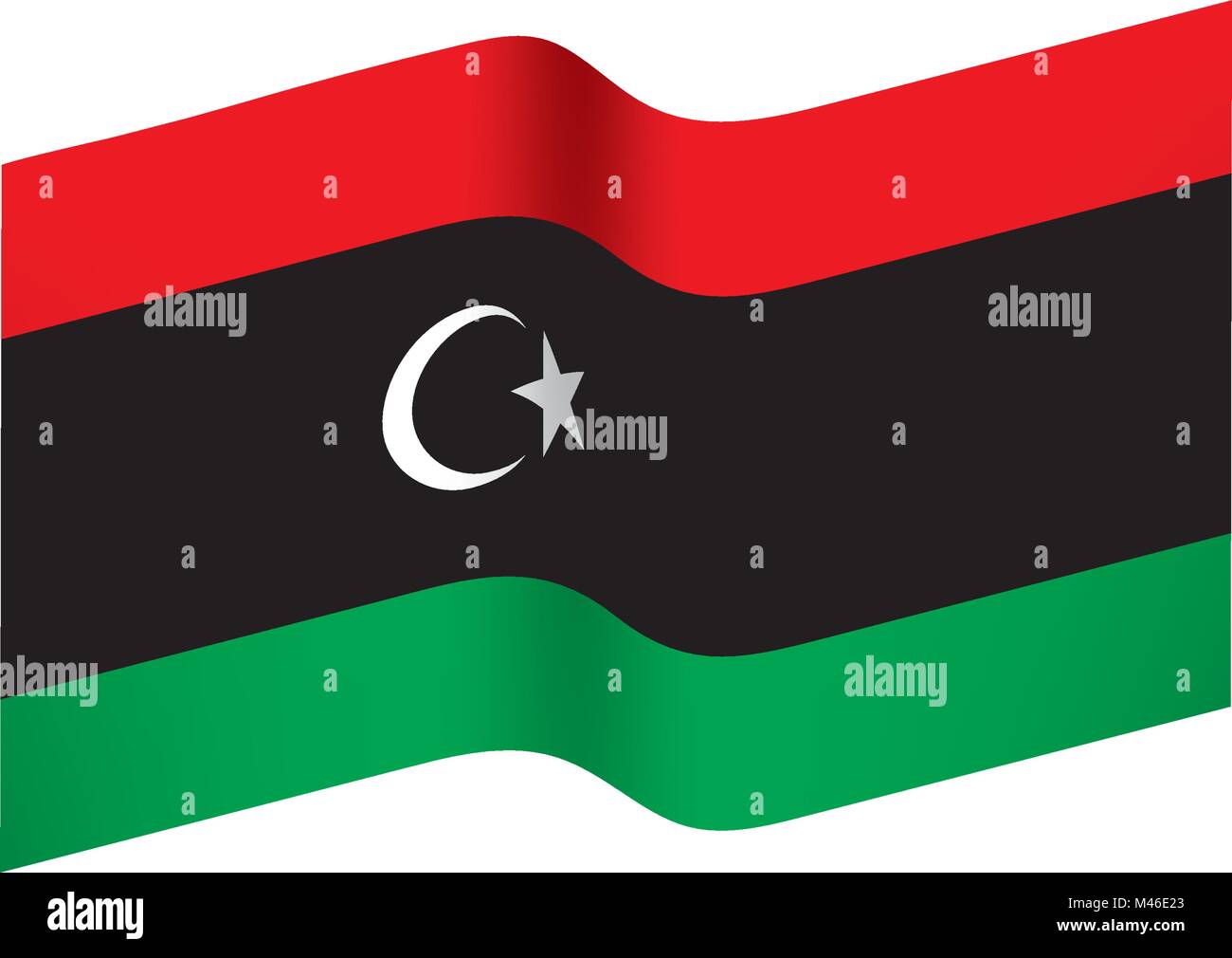 Libya flag, vector illustration Stock Vector Image & Art - Alamy