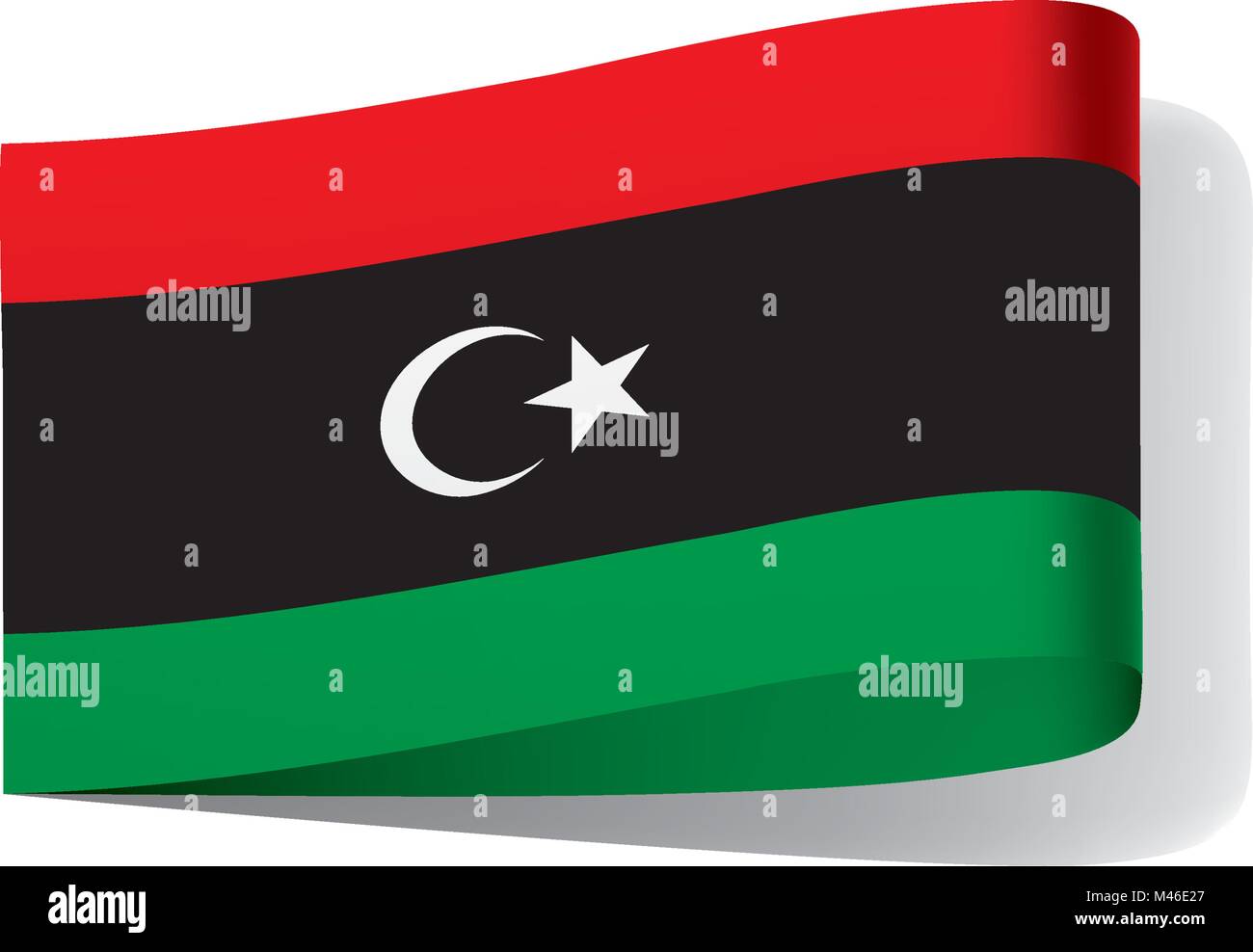 Libya flag, vector illustration Stock Vector Image & Art - Alamy