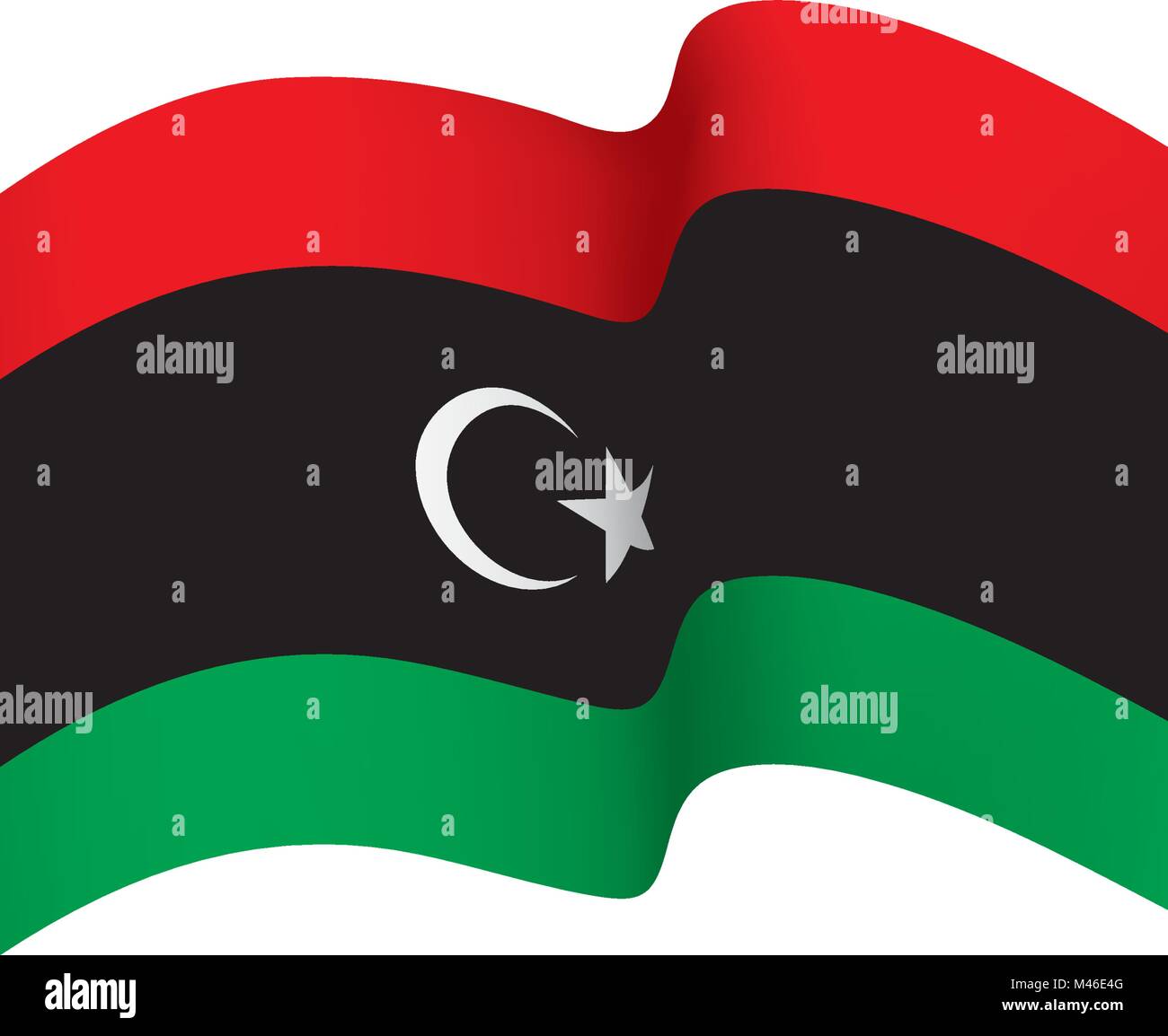 Libya flag, vector illustration Stock Vector Image & Art - Alamy