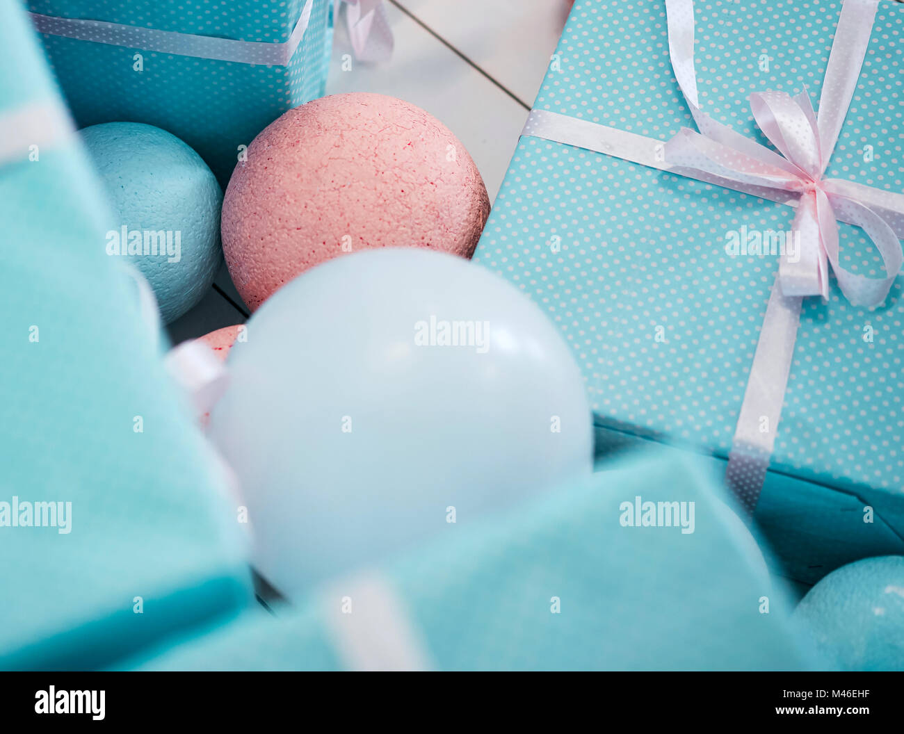 bright boxes with gifts Stock Photo - Alamy