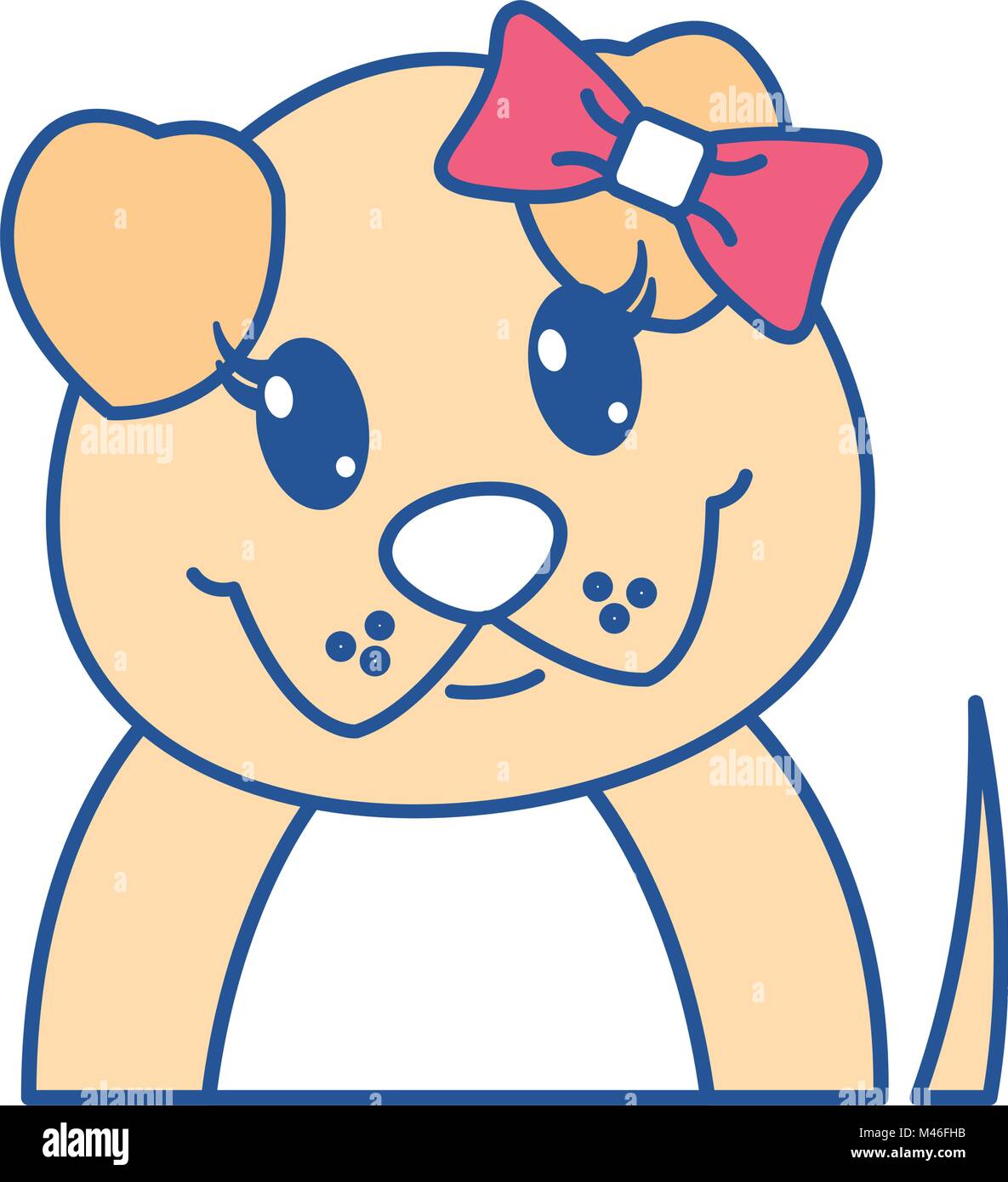 Line color adorable female Stock Vector Images - Alamy