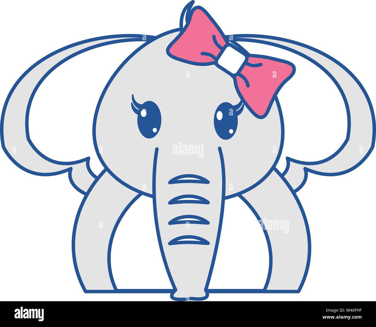 Color line female elephant hi-res stock photography and images - Alamy