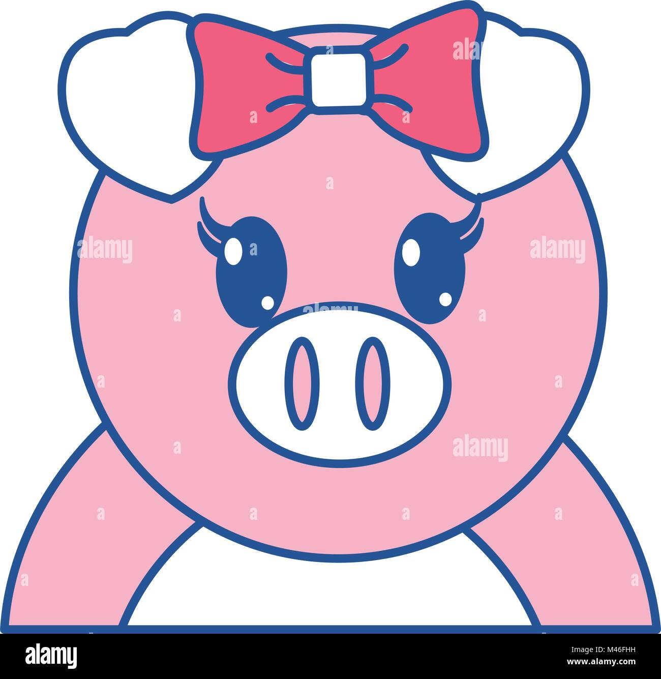 Line color adorable female Stock Vector Images - Alamy