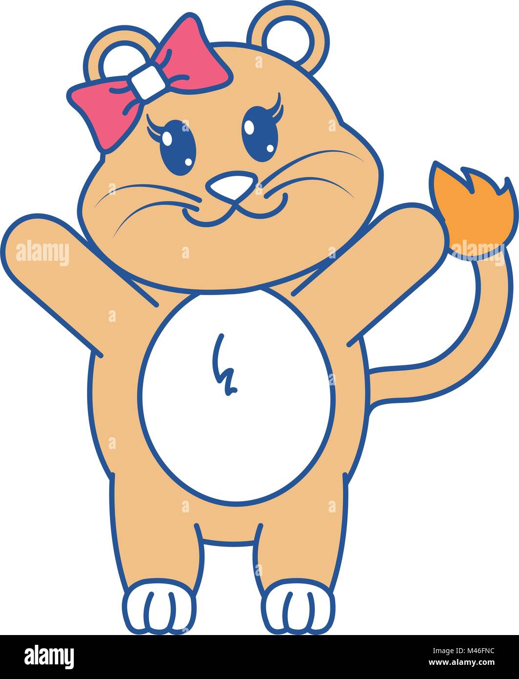 Line color adorable female Stock Vector Images - Alamy