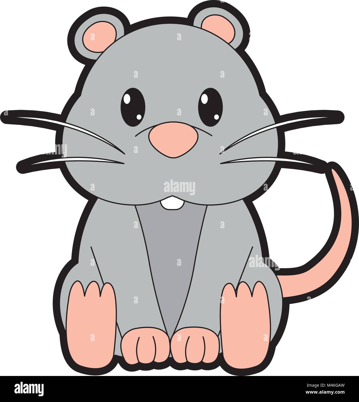 full color mouse cute wild animal character Stock Vector Image & Art ...