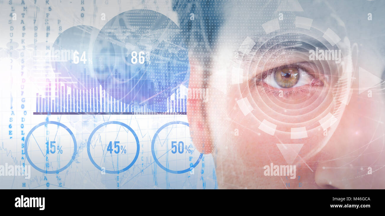 Composite image of close up of unsmiling man Stock Photo - Alamy