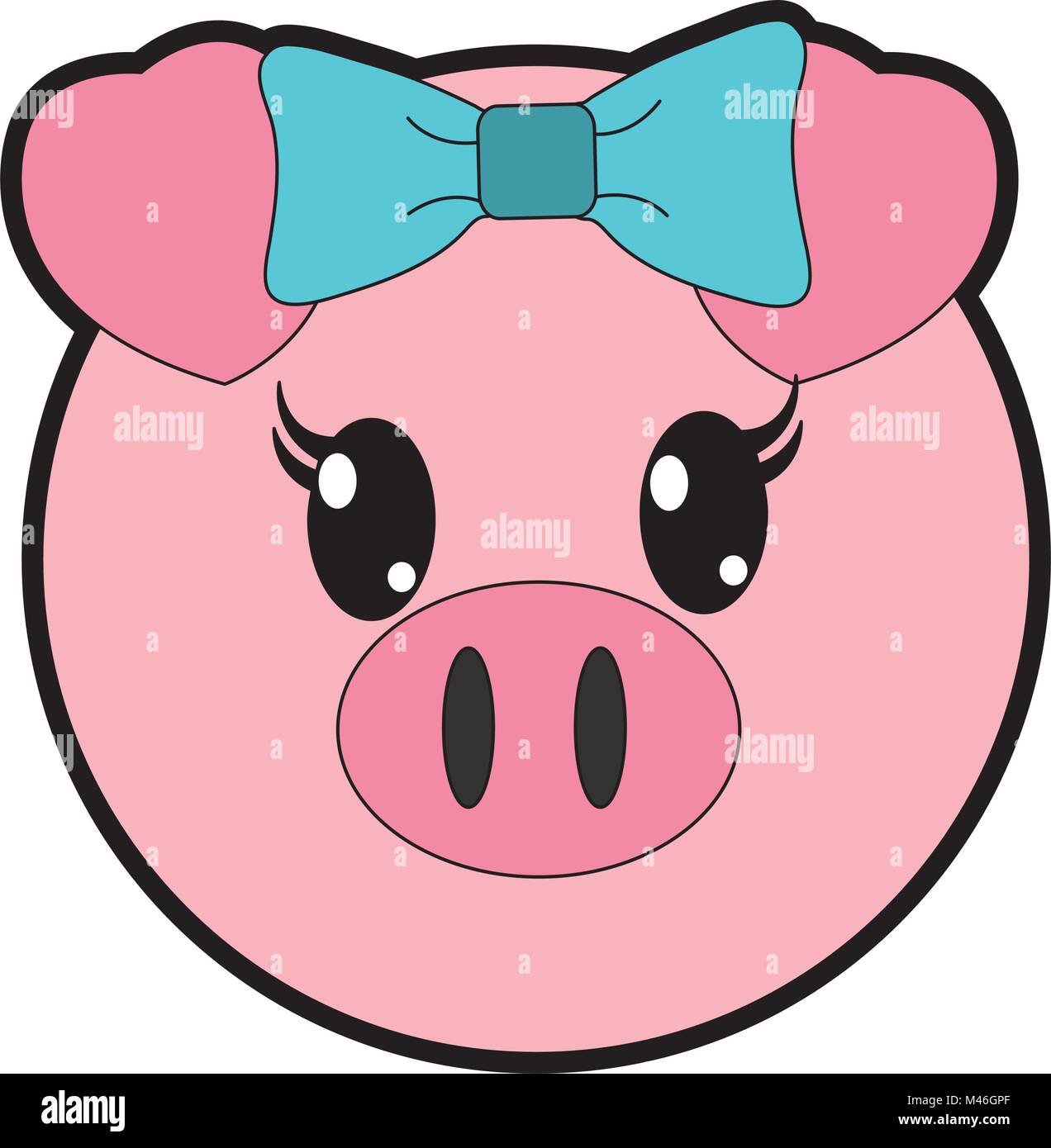 Cute pig head hi-res stock photography and images - Alamy