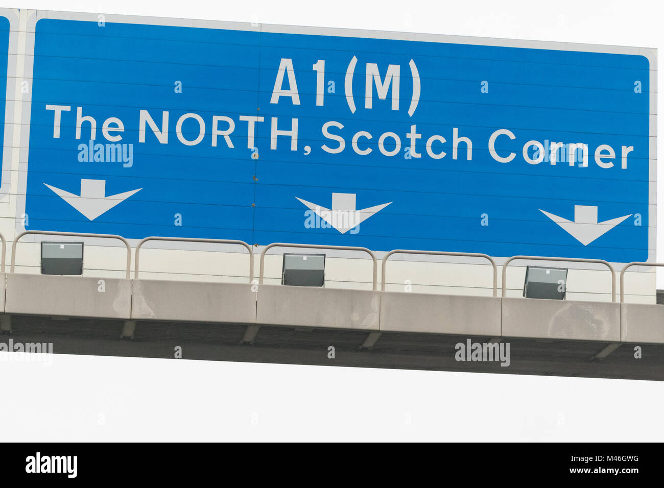 The north a1 m sign hi-res stock photography and images - Alamy