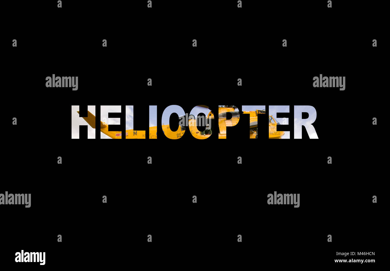 Helicopter word hi-res stock photography and images - Alamy