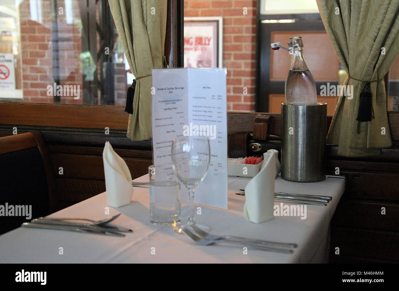 Dining carriage on the Puffing Billy Steam Train Stock Photo - Alamy