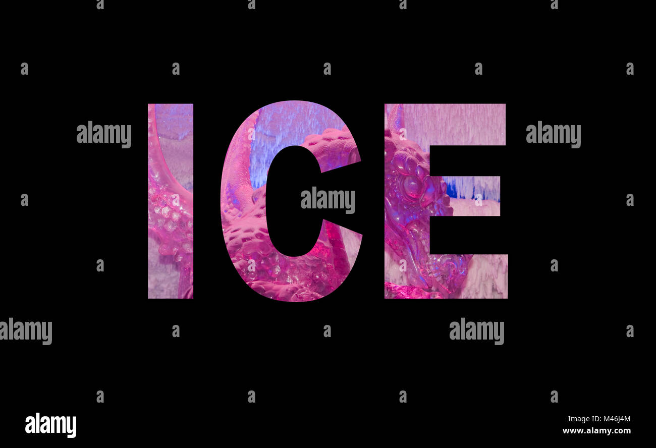 Ice word cut hi-res stock photography and images - Alamy