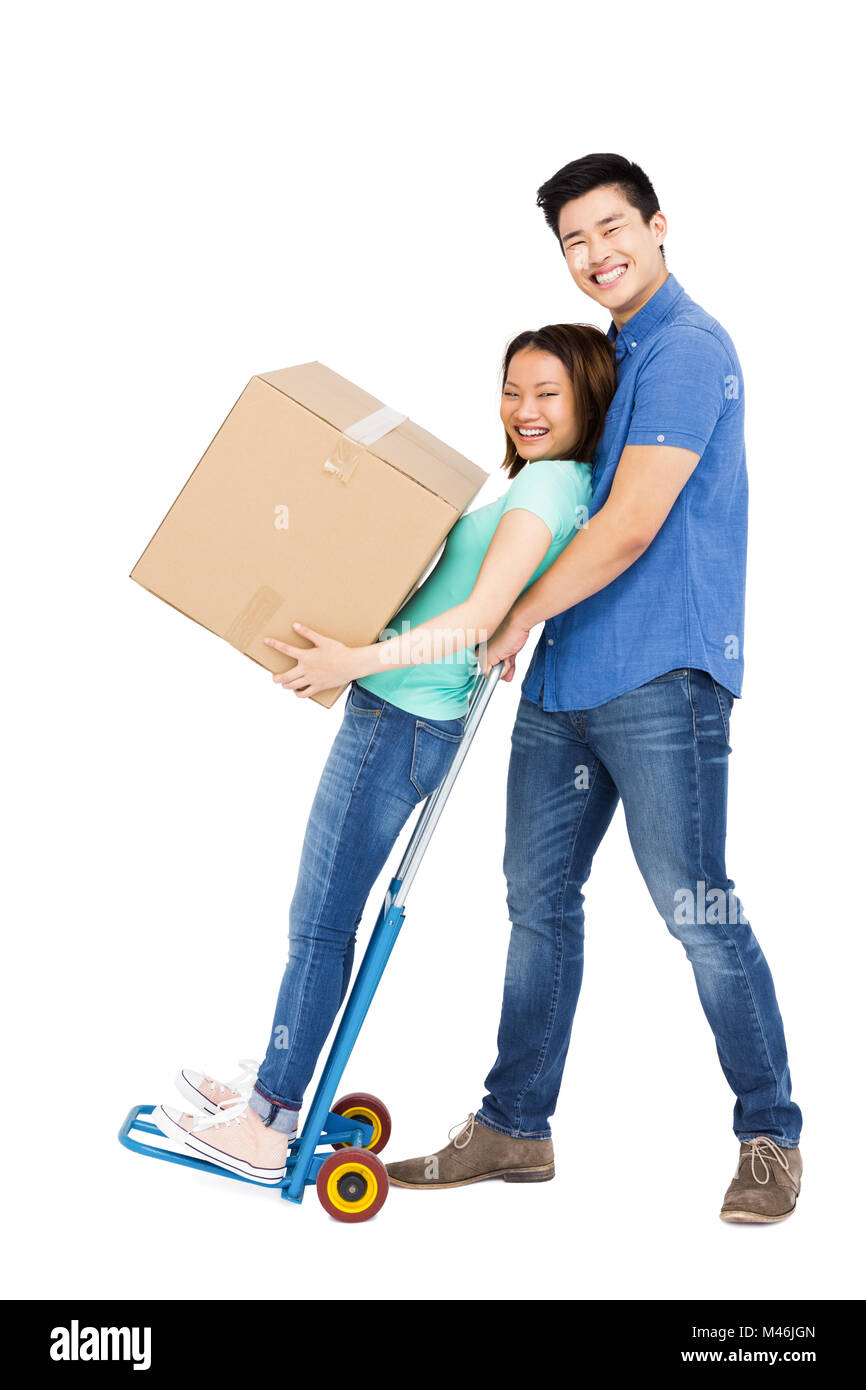 Leaning on trolley Cut Out Stock Images & Pictures - Alamy