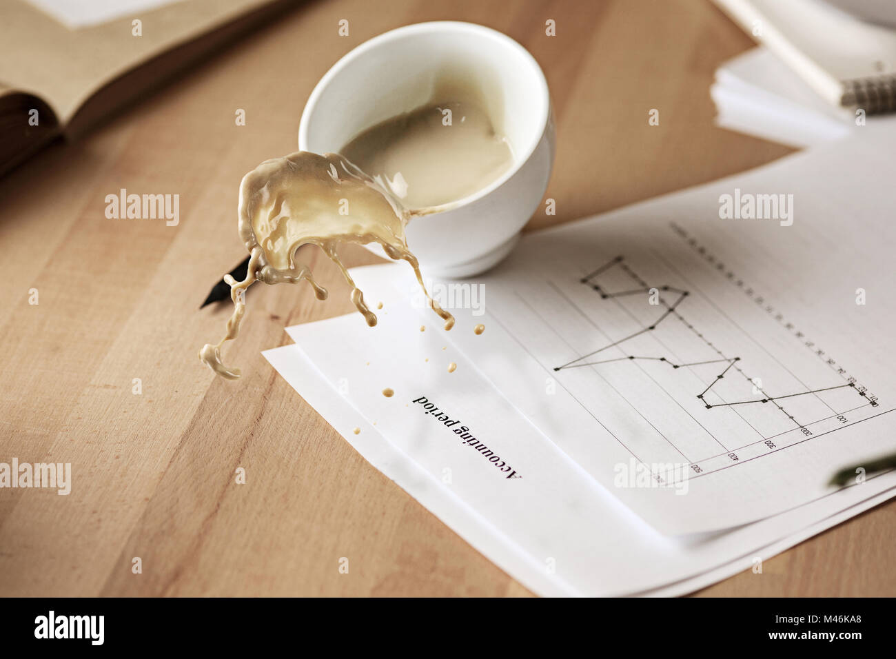 Coffee spill documents hi-res stock photography and images - Alamy