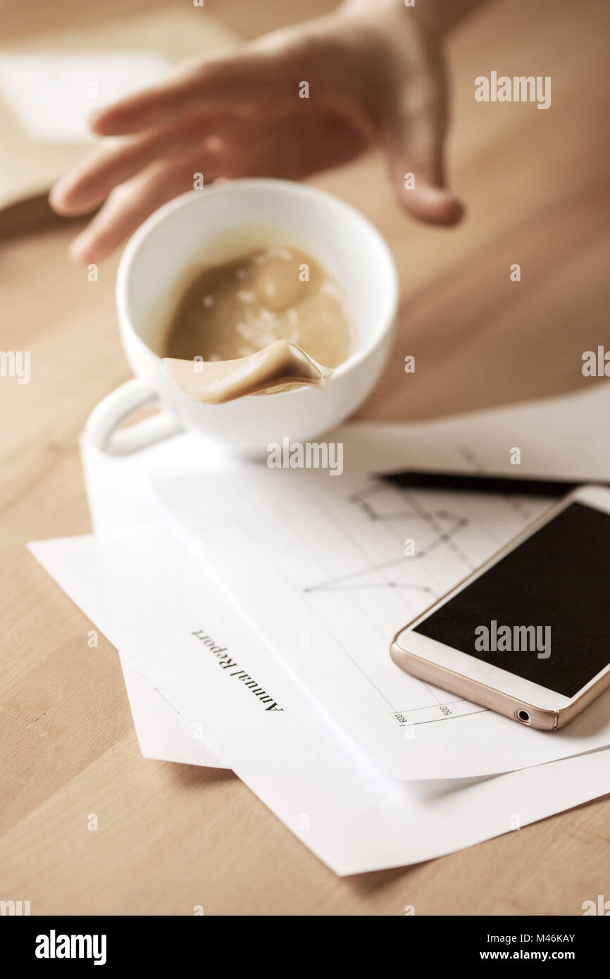 Coffee spill documents hi-res stock photography and images - Alamy