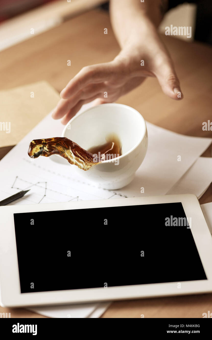 Coffee spill documents hi-res stock photography and images - Alamy