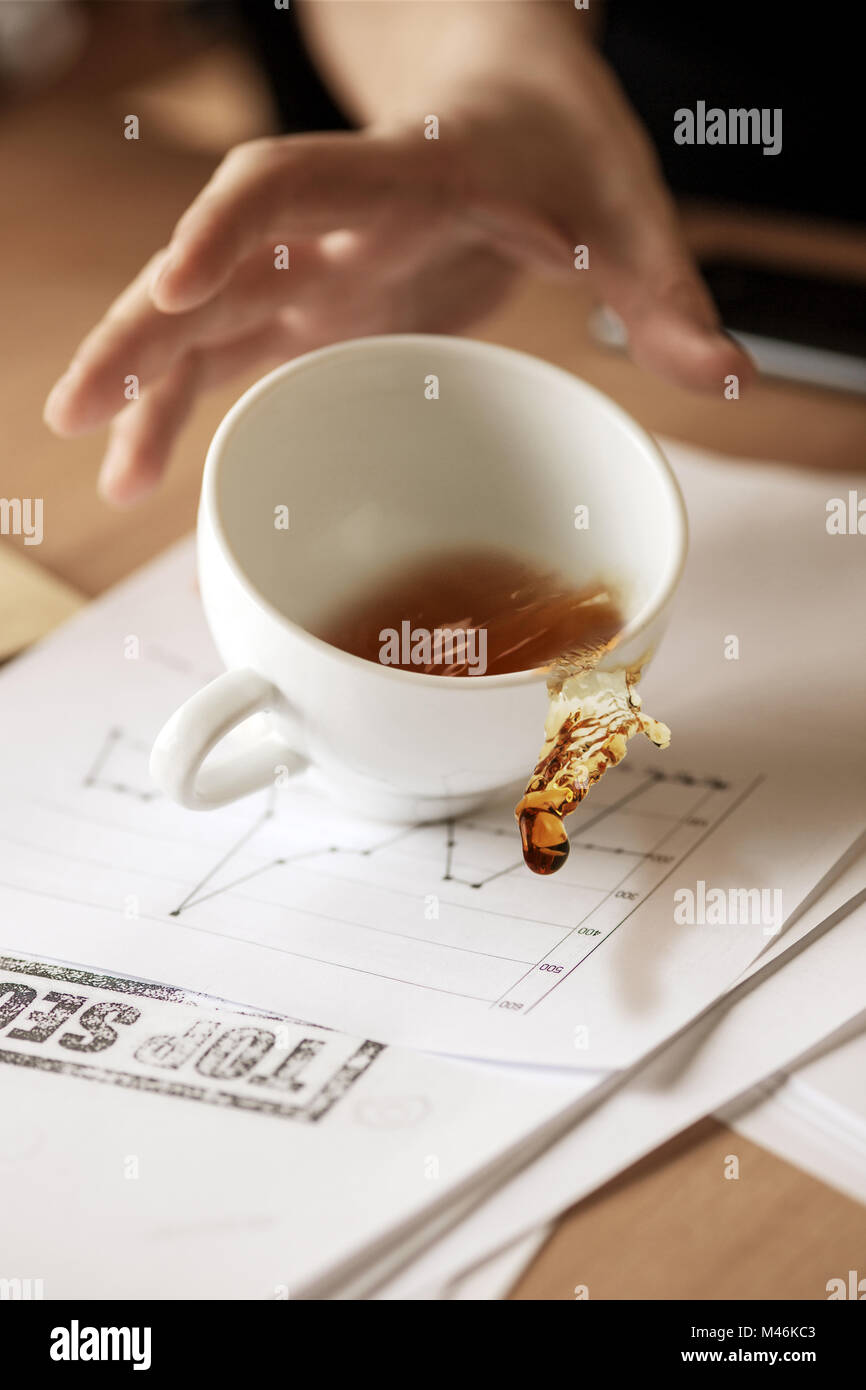Coffee spill documents hi-res stock photography and images - Alamy