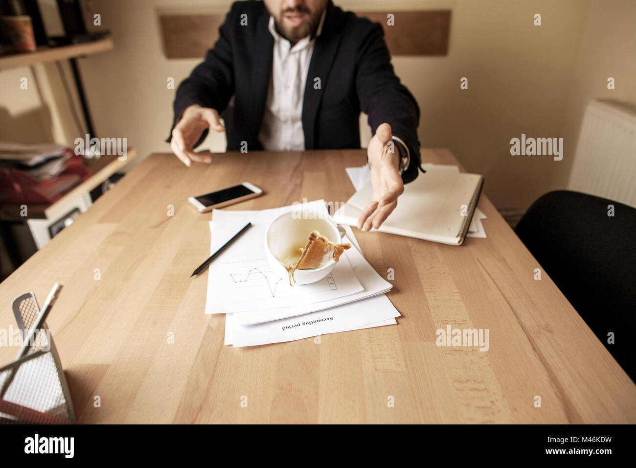 Coffee spill documents hi-res stock photography and images - Alamy