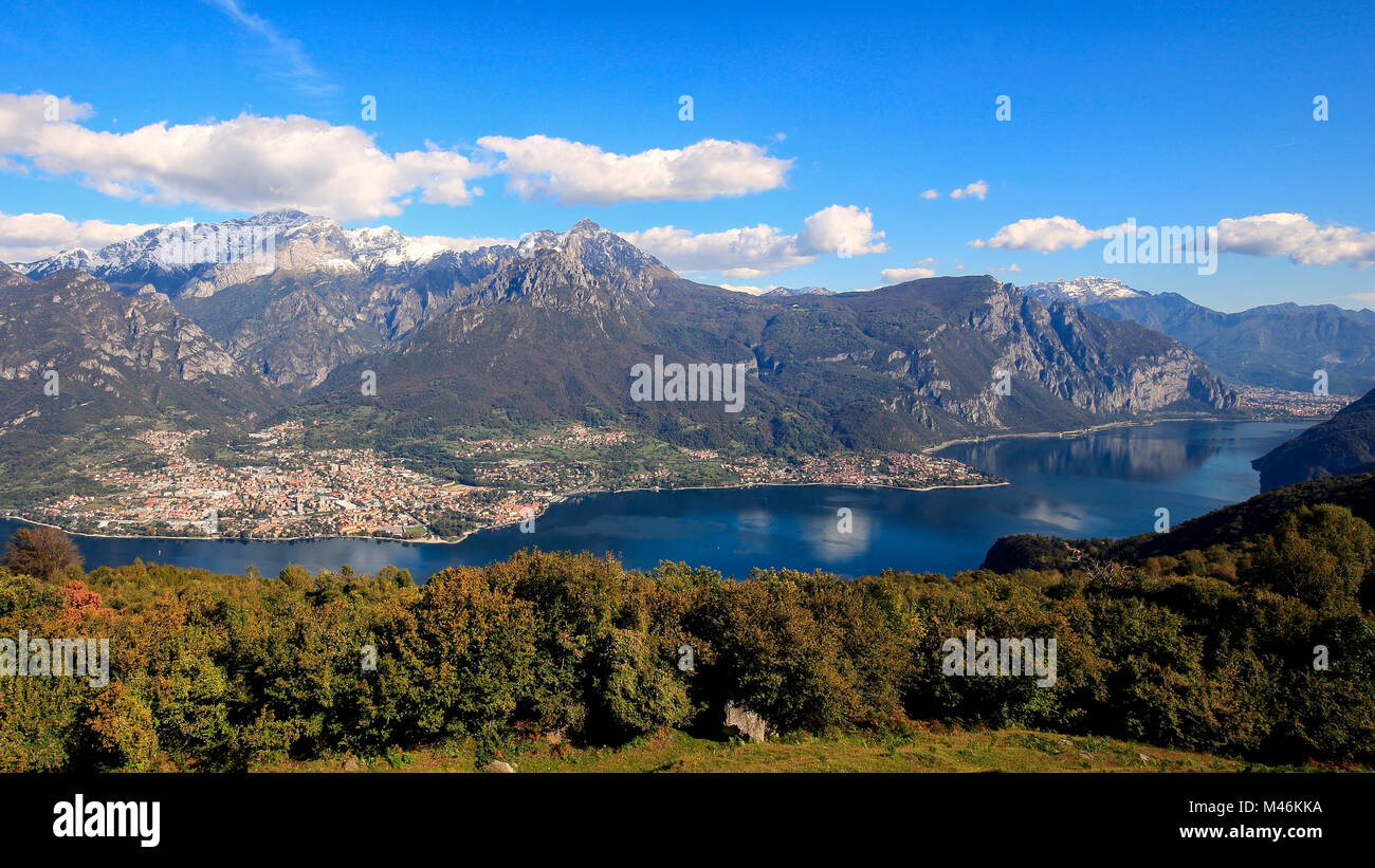 Landscape on Mount Grigna and Lake Como from Barni, Barni, Como ...