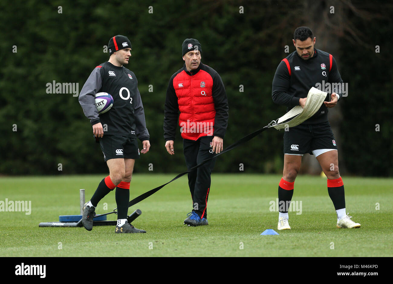 England's Richard Wigglesworth (left), coach Dean Benton and Ben Te'o ...