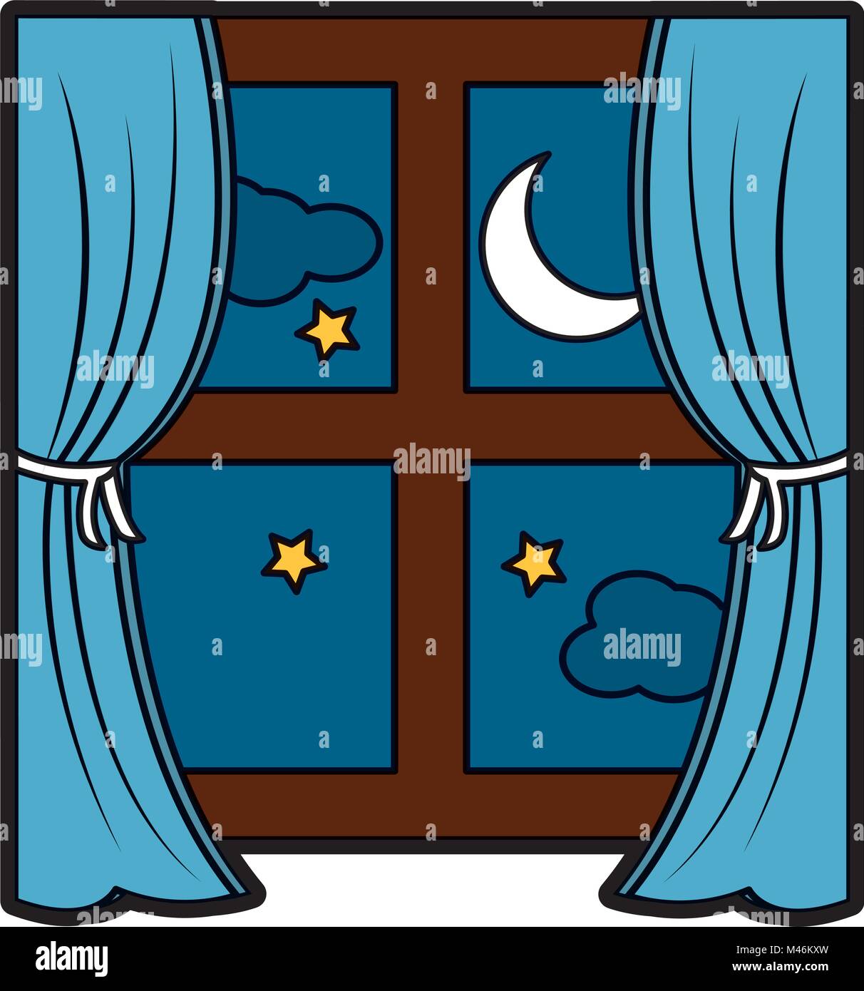 Nighttime square Stock Vector Images - Alamy