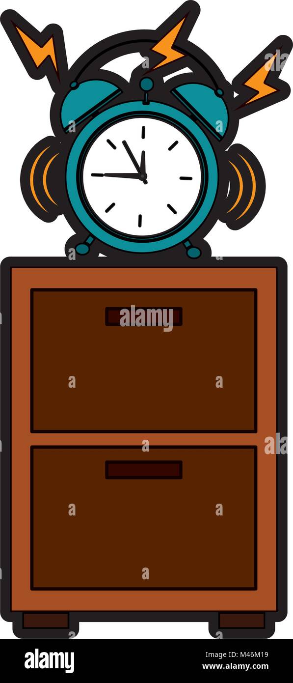 Classic table clock Stock Vector Images - Alamy