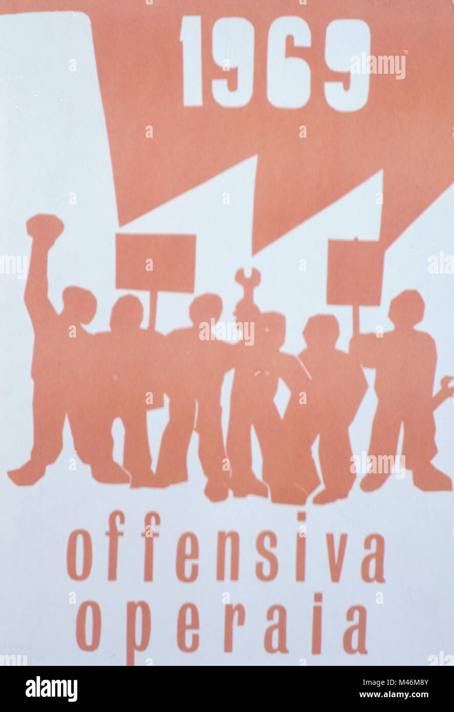 offensiva operaia, poster, 1969 Stock Photo - Alamy