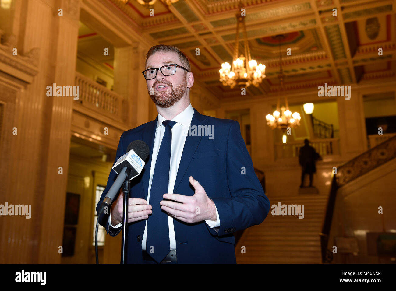 Speaking in the parliament buildings hi-res stock photography and ...