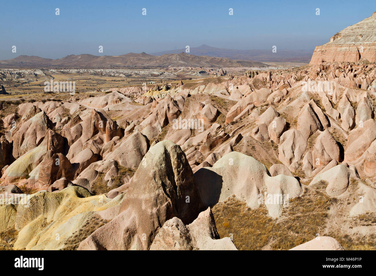 Volcanic rock formations in Cappadocia, Turkey Stock Photo - Alamy